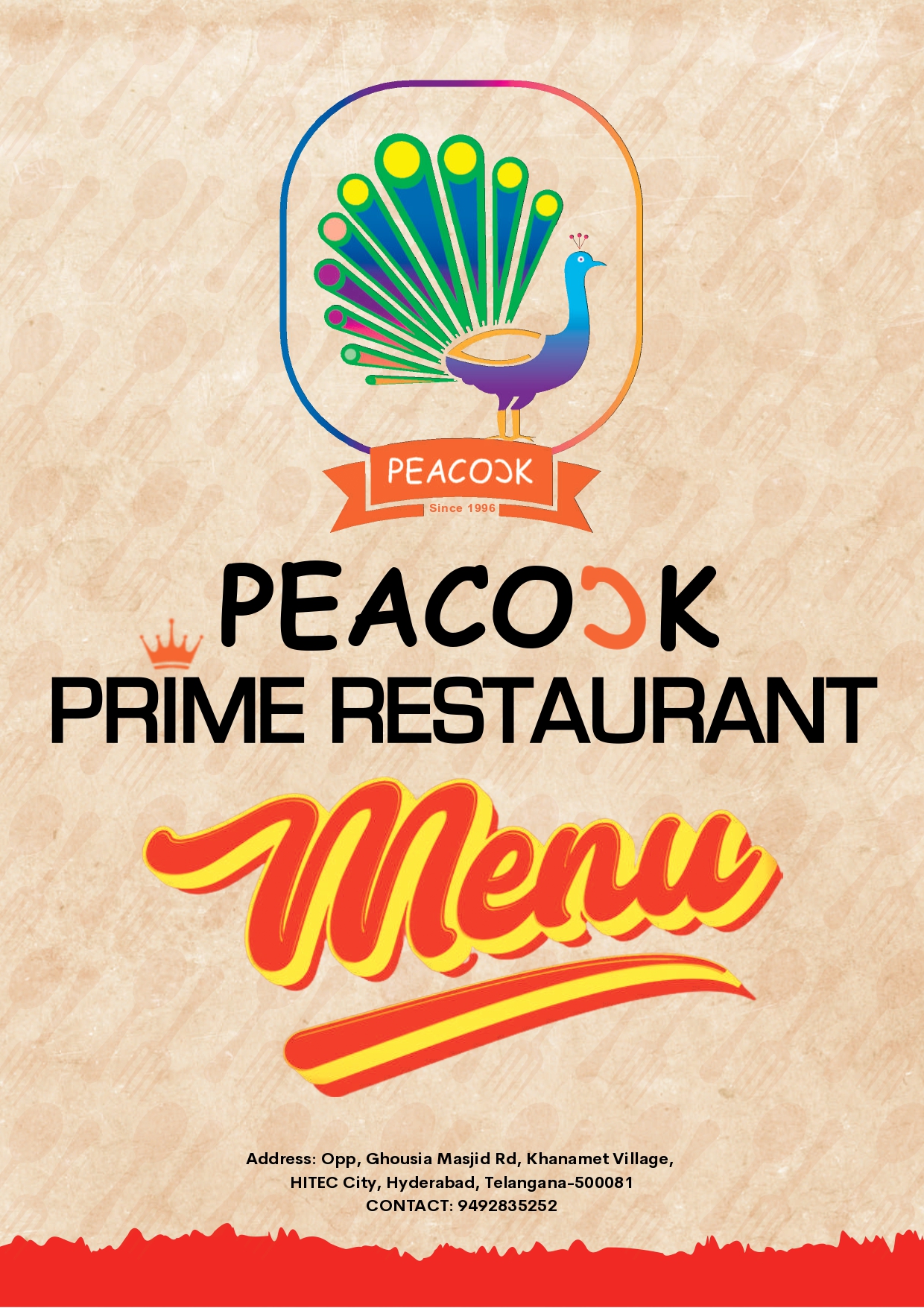 New Peacock Restaurant | Menu