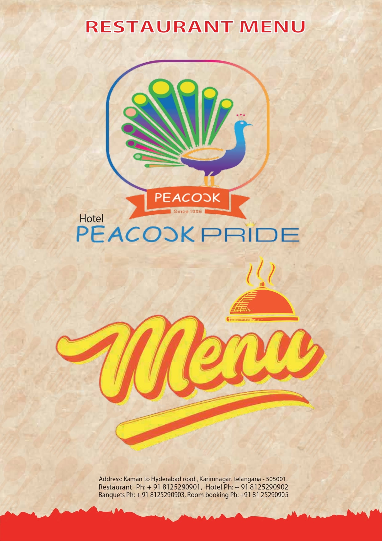 New Peacock Restaurant | Menu